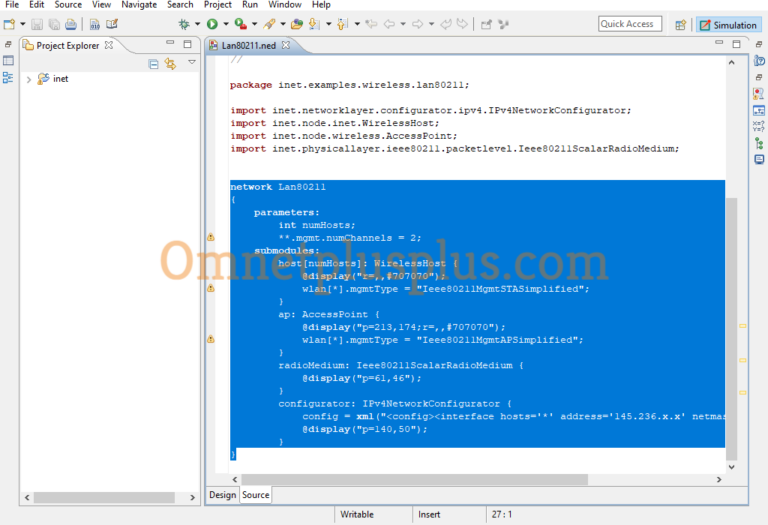 Outlook of OMNeT++ Code | Substantial Phases of OMNeT++ Code
