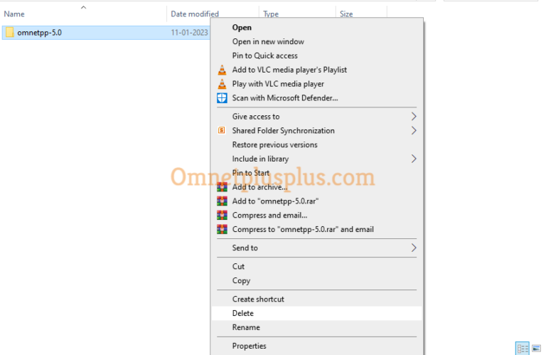 Steps to Uninstall Omnetpp
